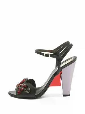 Fendi Crystal-embellished Ankle-strap Sandals