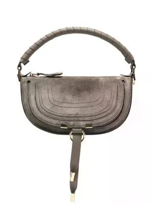 Chloé Mini Marcie Whipstitch-trim Shoulder Bag - Grey