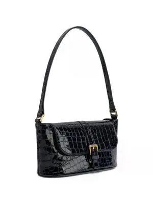 By Far Miranda Crocodile-embossed East-west Bag - Blue