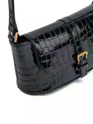 By Far Miranda Crocodile-embossed East-west Bag