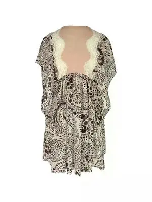 Chloé Paisley-print Lace-trimmed Blouse