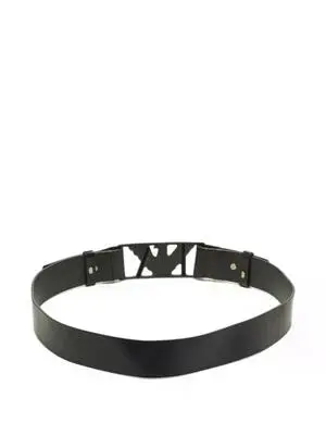 Emporio Armani Ea Logo Adjustable Belt - Black
