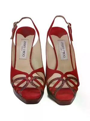 JIMMY CHOO 2020s Snakeskin-effect Slingback Sandals