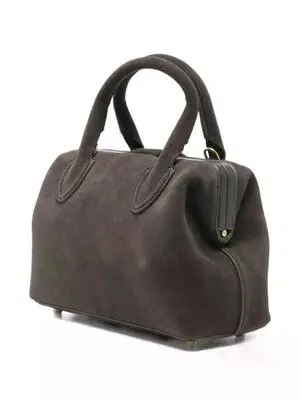 SCHELL Small Doctor Logo-plaque Suede Tote Bag