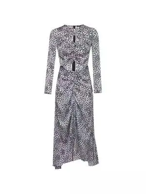 Maje Leopard-pattern Cut-out Midi Dress - Pink