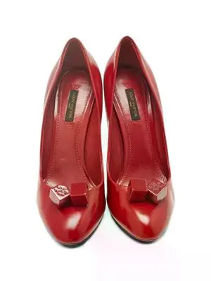 LOUIS VUITTON Dice Leather Pumps - Red