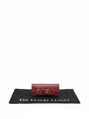 Prada Continental Crystal-embellished Flap Wallet