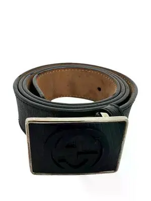 Gucci 2010s Interlocking G Plaque Belt