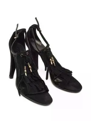 Gucci Fringe Bow Sandals