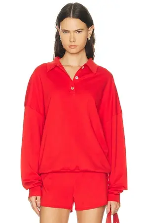 NORBA Julia Polo Sweatshirt - Red