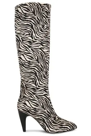 Isabel Marant Étoile Jany High Boot In Black & White