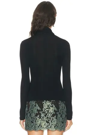 Valentino Garavani Solid Jersey Crepe Top In Black