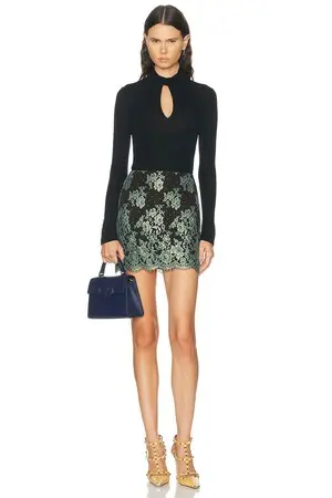 Valentino Garavani Solid Jersey Crepe Top In Black