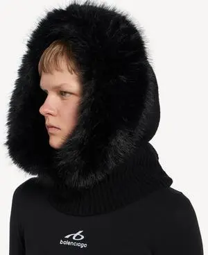 Balenciaga Ribbed Knit Hood