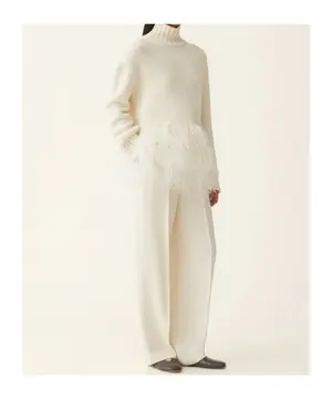 Fabiana Filippi Feather-trim Knitted Sweater