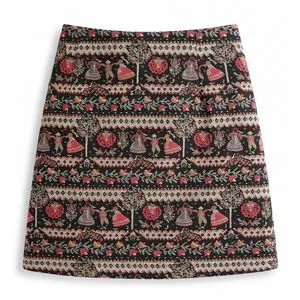LOUCHE Aubin Heirloom Jacquard A-line Mini Skirt - Black