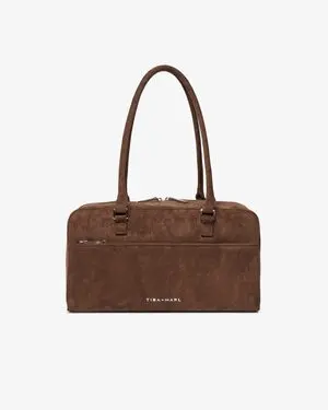 TIBA + MARL Riley Compact East-west Changing Bag Faux Suede - Brown