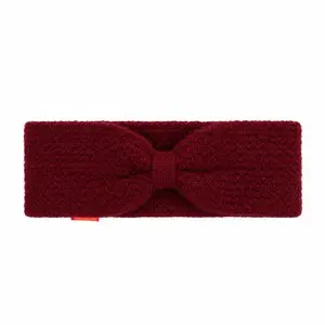 PINK MAHARANI Knitted Bow Headband – Burgundy