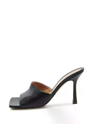 Bottega Veneta Stretch Square-toe Sandals - Black