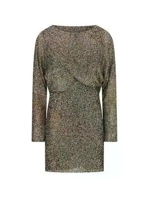 Alberta Ferretti Sequin-embellished Long-sleeve Mini Dress