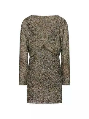 Alberta Ferretti Sequin-embellished Long-sleeve Mini Dress