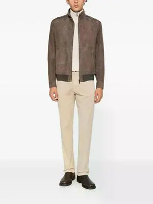 Canali Suede Panelled Jacket