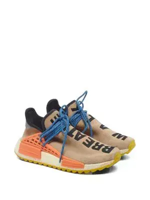 ADIDAS ORIGINALS X PHARRELL WILLIAMS Hu Nmd Panelled Low-top Sneakers - Neutrals