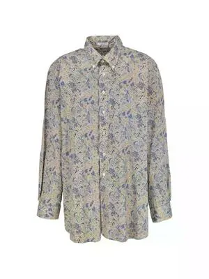 Vintage Paisley-print Button-down Shirt - Neutrals