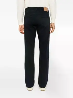 Canali Logo-patch Straight-leg Jeans
