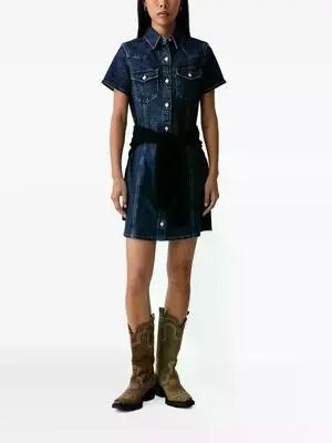 LEVI'S Trace Western Short-sleeve Mini Dress - Blue