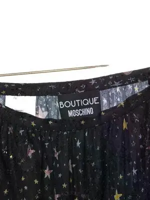 Moschino Star-print Lace-overlay Maxi Skirt
