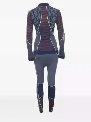 Fendi Zucca Technical Knit Top And Leggings Set
