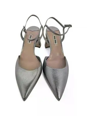 Miu Miu 2010s Jewel-embellished Slingback Pumps