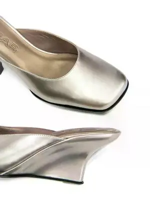 By Far Caroo Sculpted-wedge Mules