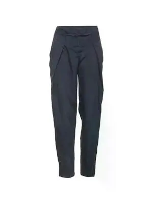 Derek Lam 10 Crosby Crepe-texture Tapered Trousers - Blue