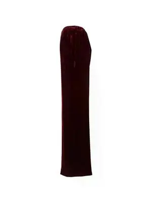 Antonelli Firenze Velvet-effect Wide-leg Trousers