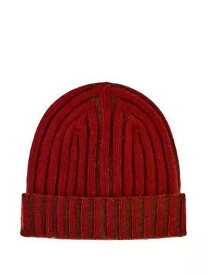 LORENZONI Ribbed-knit Beanie Hat
