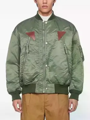 Comme Des Garçons Leather-patch Bomber Jacket