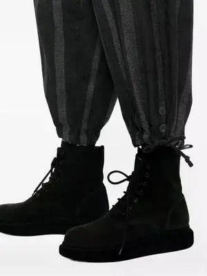 Yohji Yamamoto Stripe-pattern Wide-leg Shorts