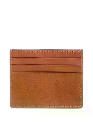 Brunello Cucinelli Grainy Leather Cardholder - Brown