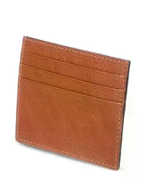 Brunello Cucinelli Grainy Leather Cardholder