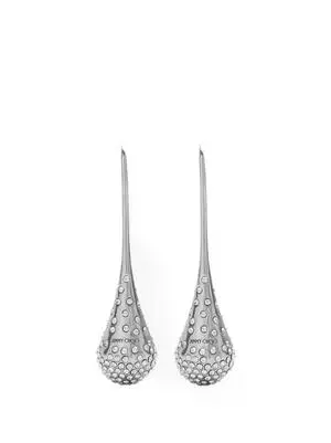 JIMMY CHOO Crystal-embellished Drop Earrings - Silver