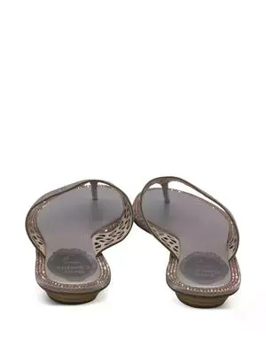Rene Caovilla 2010s Crystal-embellished Thong Sandals