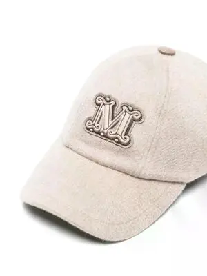 Max Mara Cashmere Drap Baseball Cap Sand