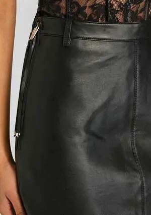 Retrofete Marcella Leather Skirt