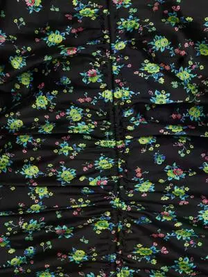Sandro Floral-print Ruched Mini Dress
