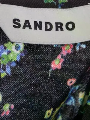 Sandro Floral-print Ruched Mini Dress