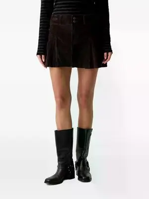 LEVI'S Inverted-pleat Corduroy Mini Skirt - Brown