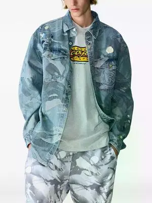 AAPE BY *A BATHING APE Camouflage-pattern Denim Shirt