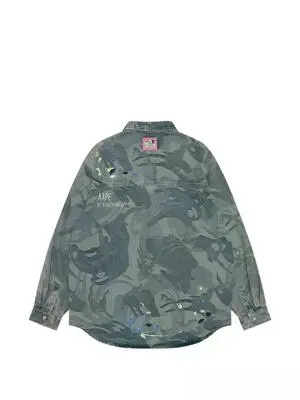 AAPE BY *A BATHING APE Camouflage-pattern Denim Shirt